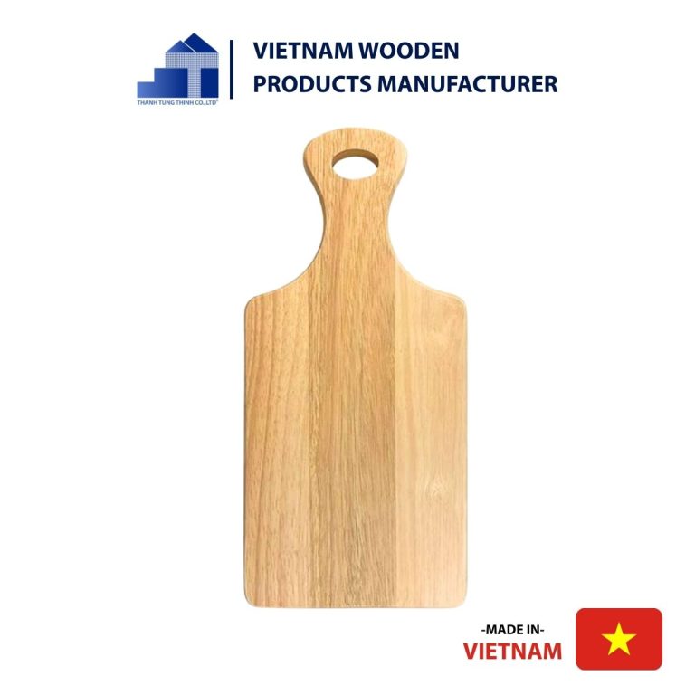 Rectangle Shape Wooden Tray With Handle