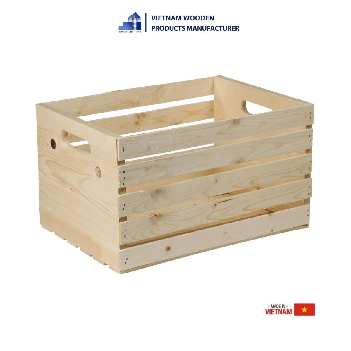 Basic Wooden Storage Basket for Wholesale