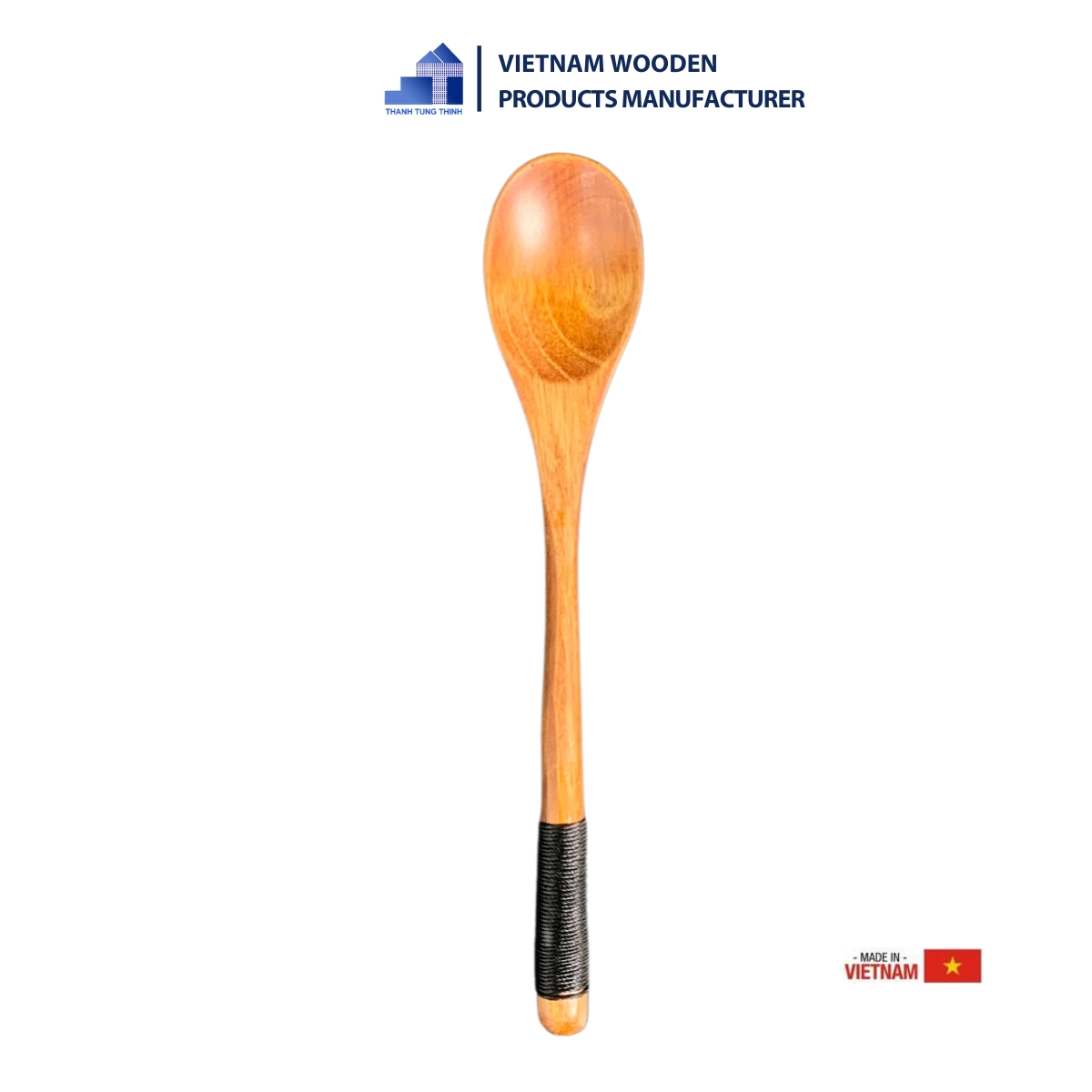 The High-End Large-Sized Wooden Spoon with A Rope Handle