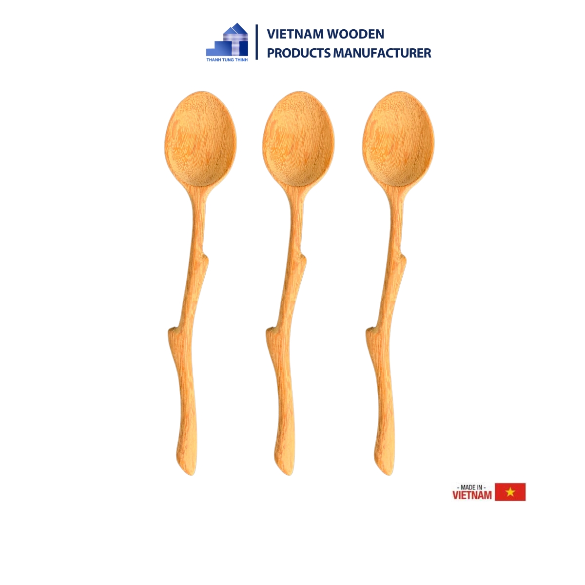 Tree Branch-Shaped Wooden Spoon