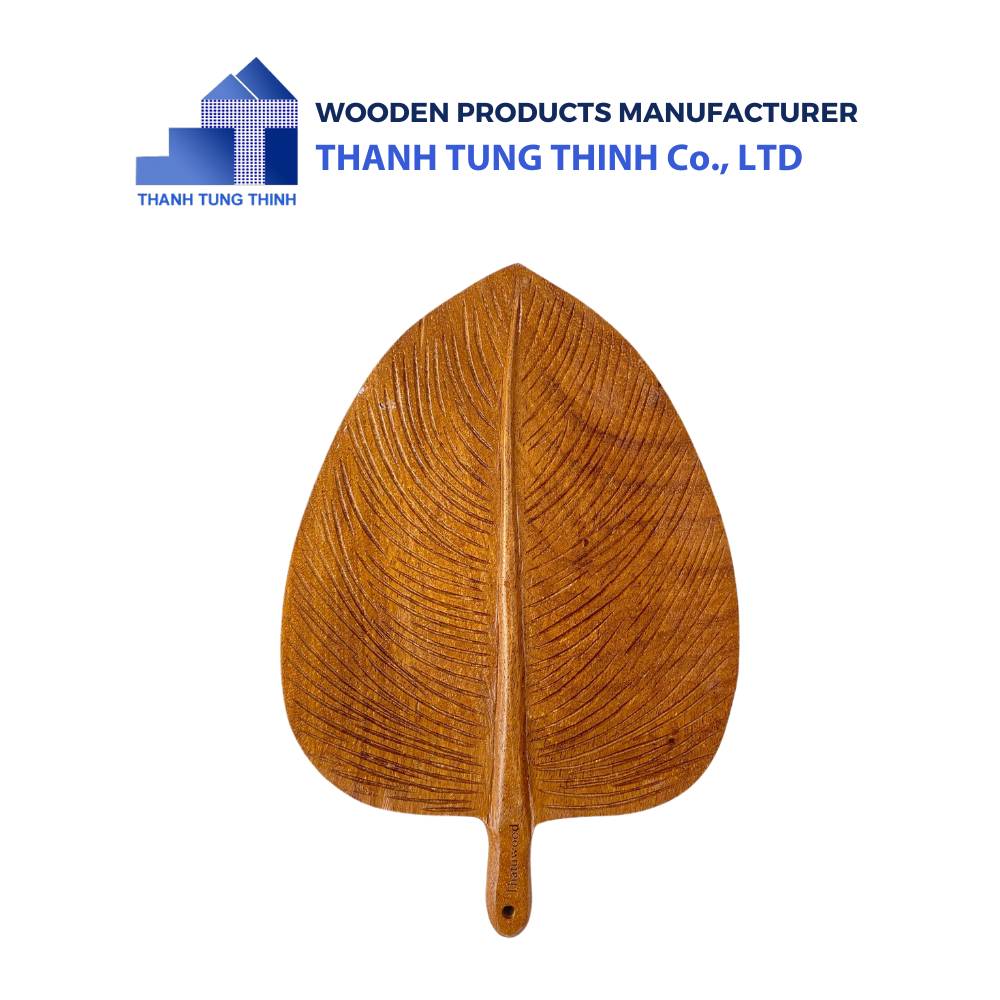 Eye-catching Leaf-Shaped Wooden Tray