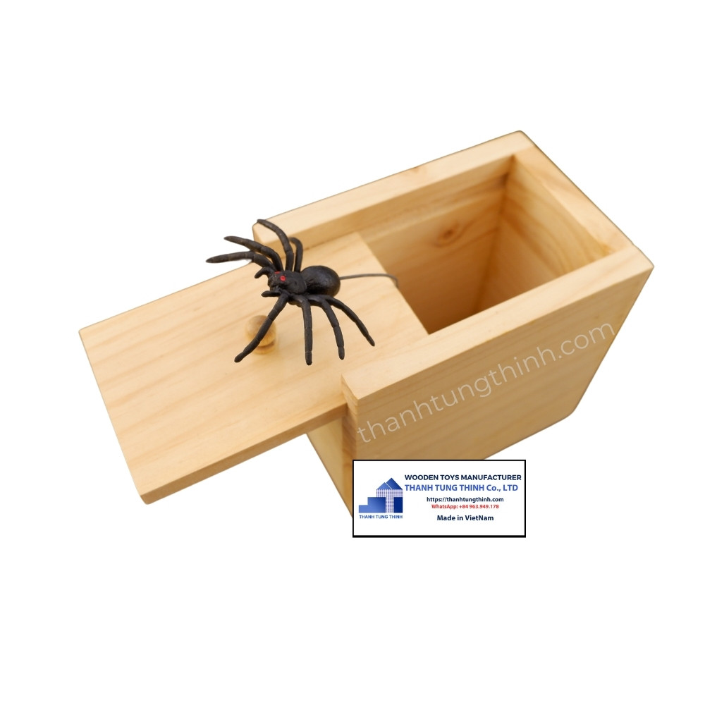 Spider Prank Box -Wholesale Wooden Prank Toy