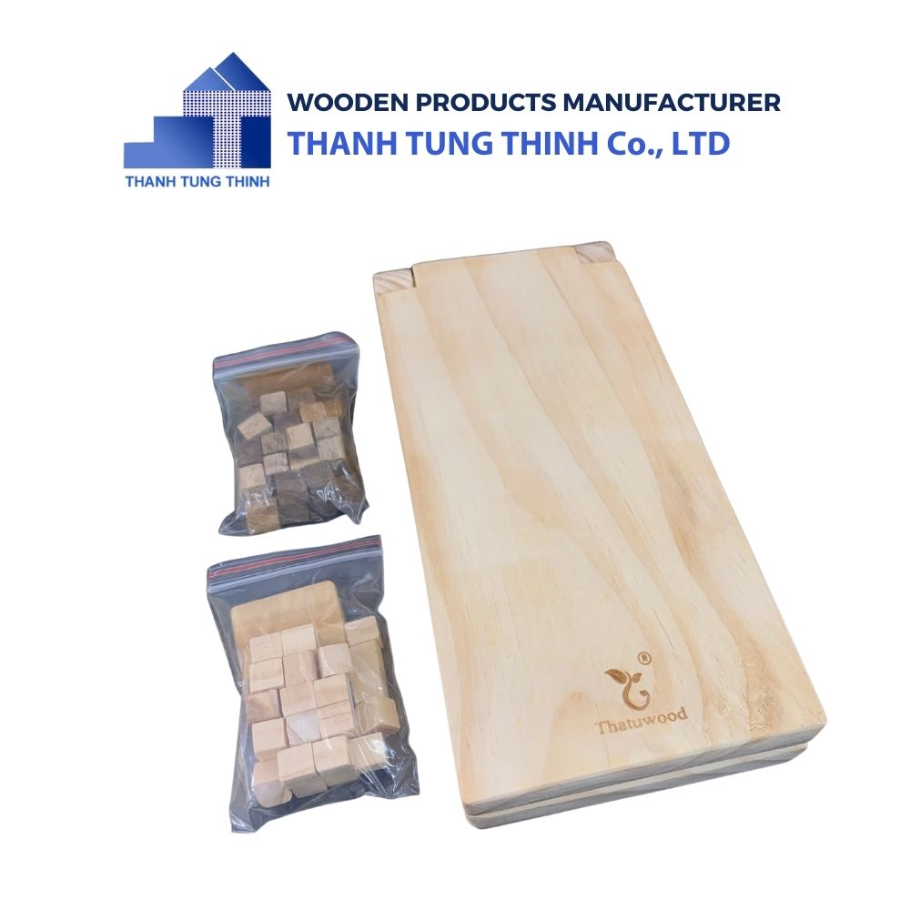 Wooden Mandarin Square Capturing Toy Set - Wholesale Deals