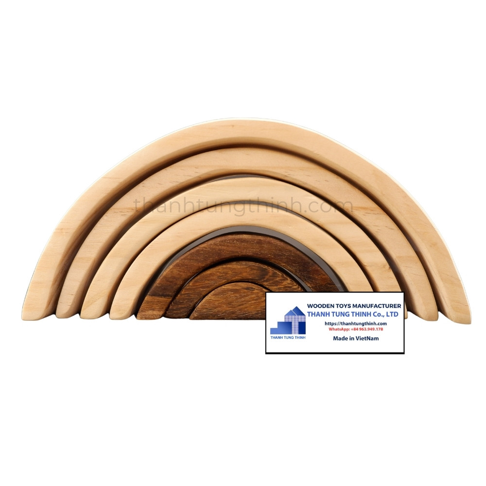 Wooden Rainbow Stacking Toy - Wholesale Educational Toy