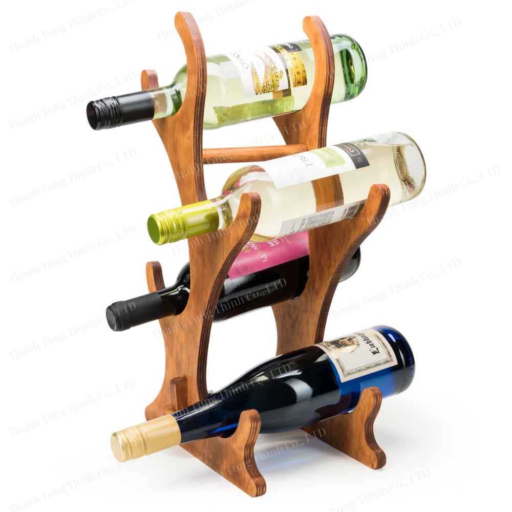 Top Criss-Cross Wooden Wine Rack